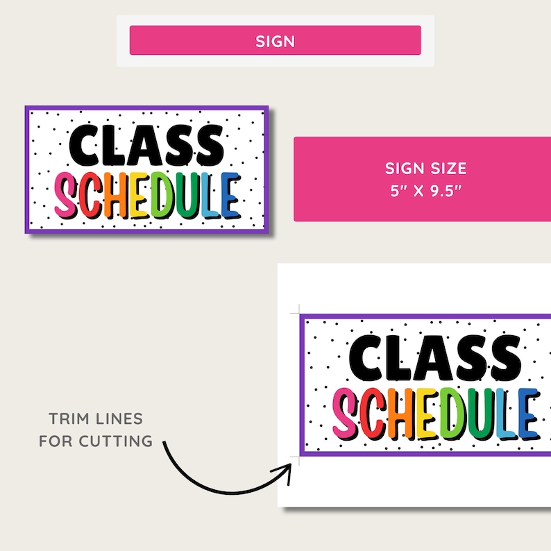 Rainbow Crayon Classroom Schedule: Printable, Editable Bulletin Board ...