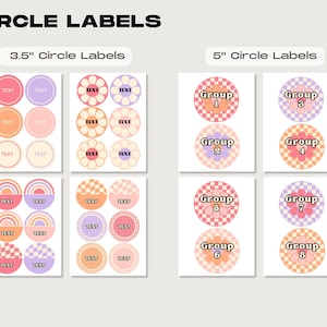 Retro Printable Labels, Editable Classroom Labels, Groovy Labels ...