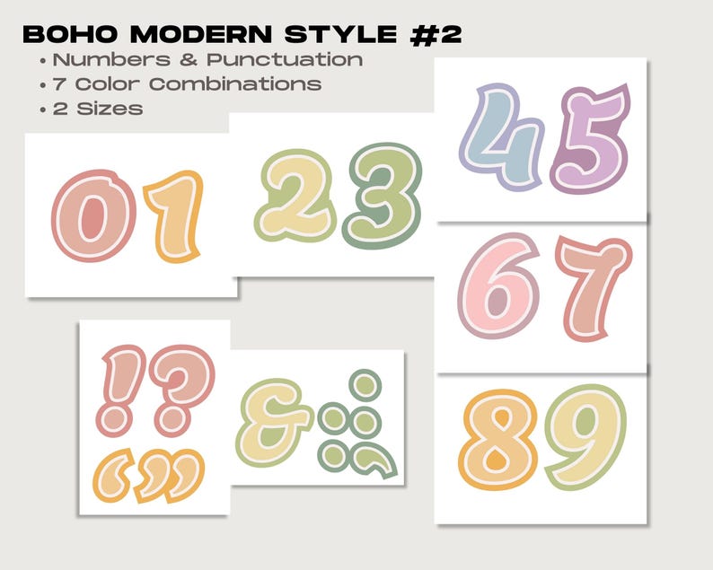 Boho Modern Bulletin Board Letters, Editable & Printable A-Z Boho ...