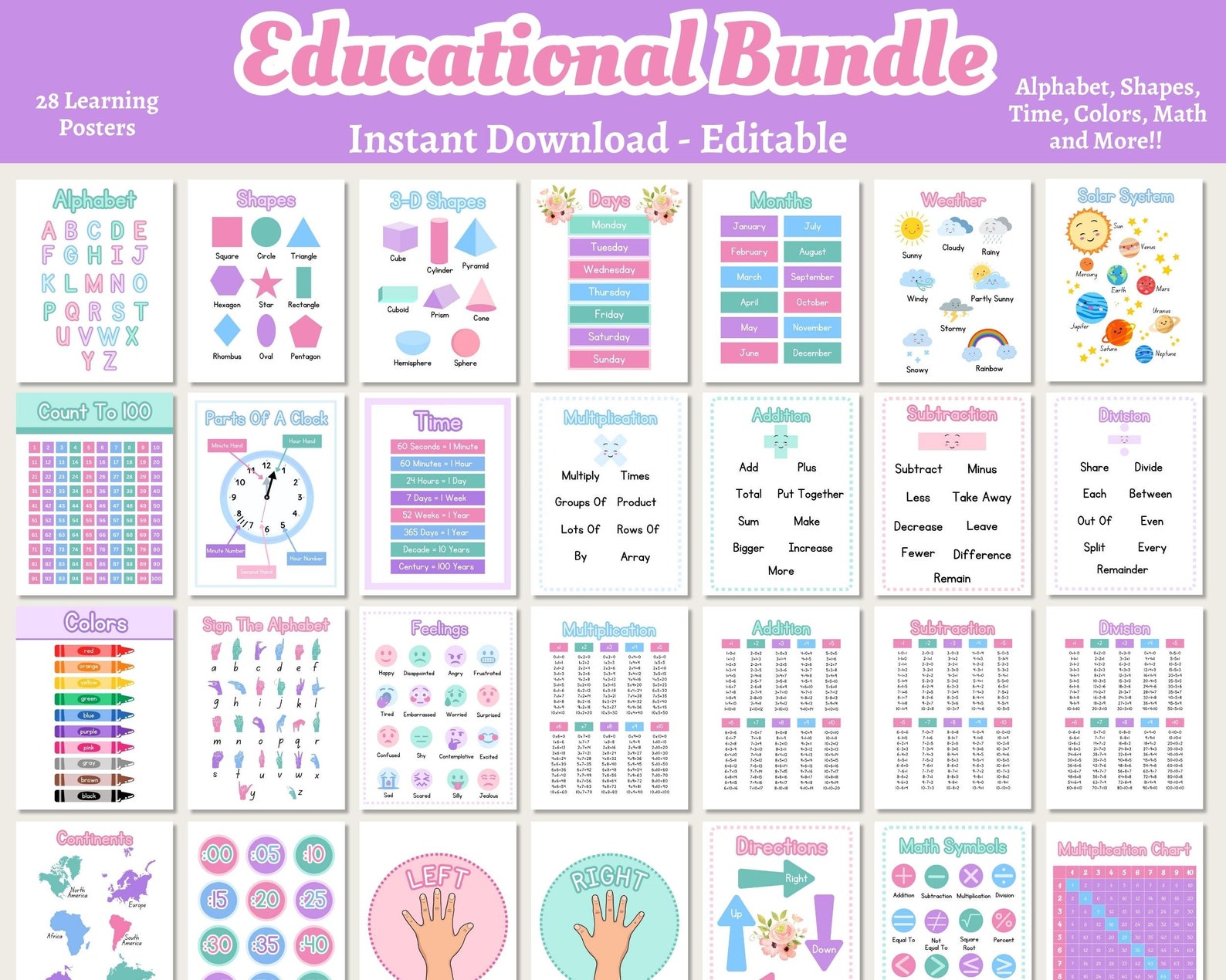 Woodland Animals Classroom Decor Bundle, Editable School Decor, Teacher ...