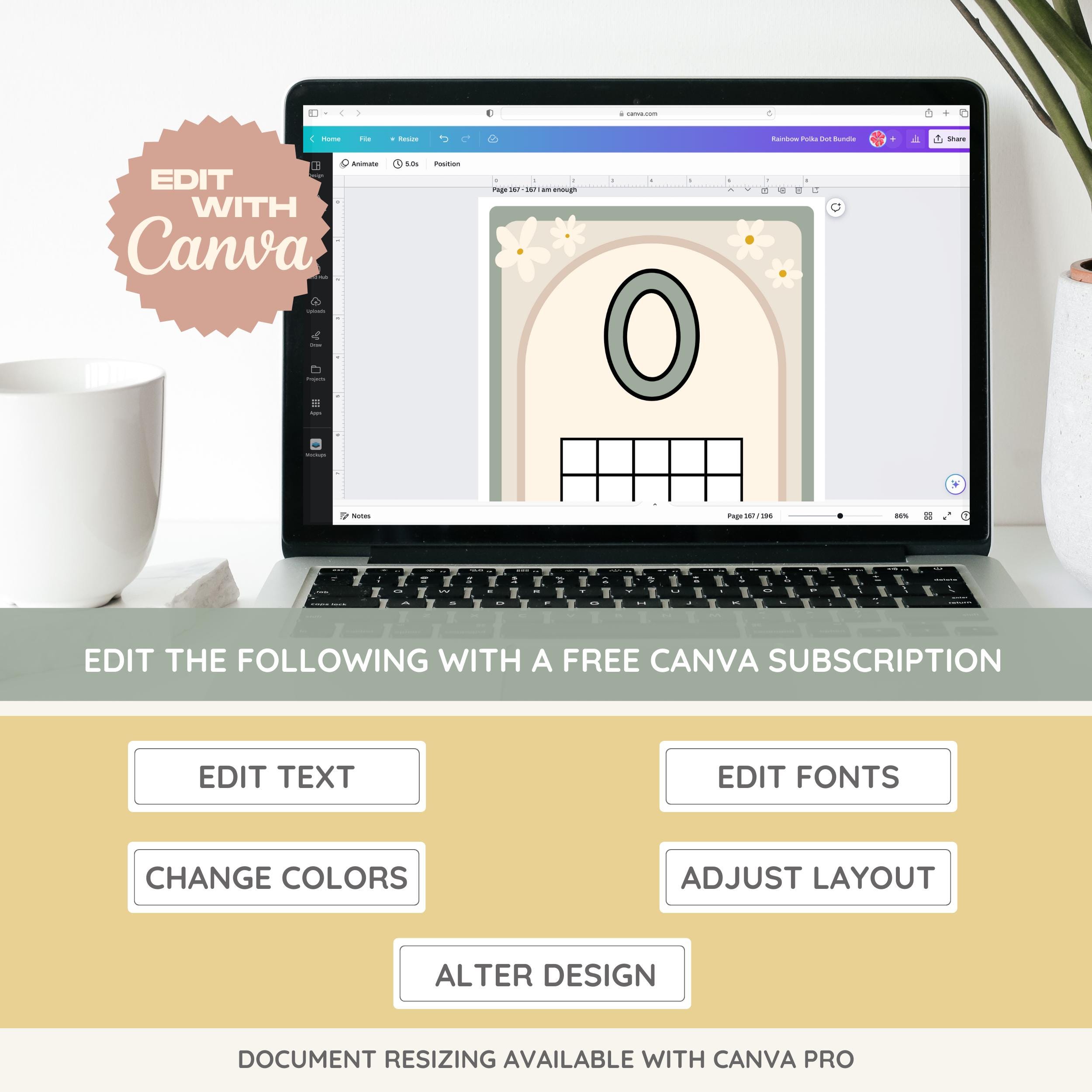 Boho Ten Frame Number Posters: Neutral Classroom Decor (canva Template ...