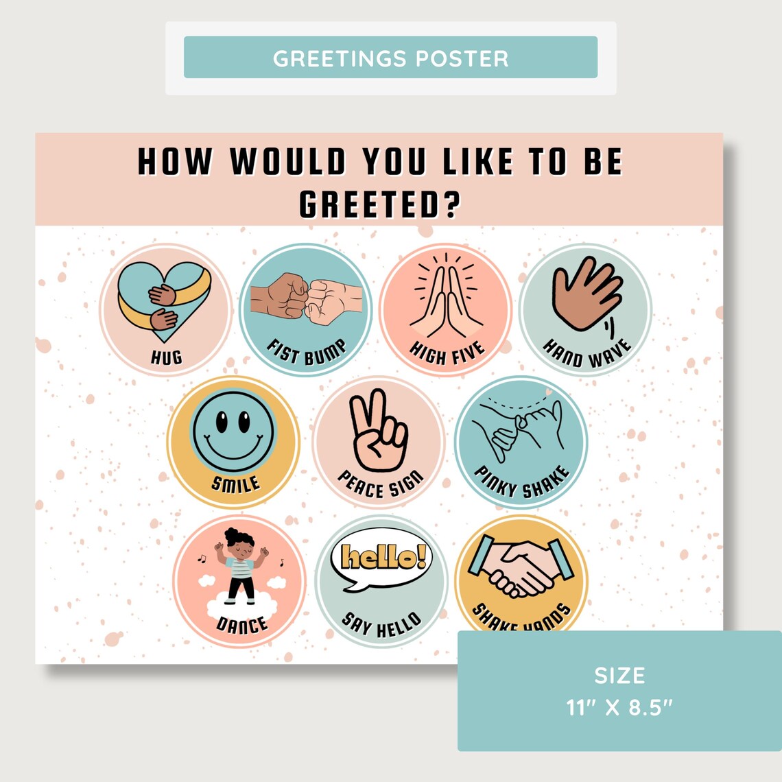 Modern Classroom Greetings Sign: Editable Student Choices (canva ...