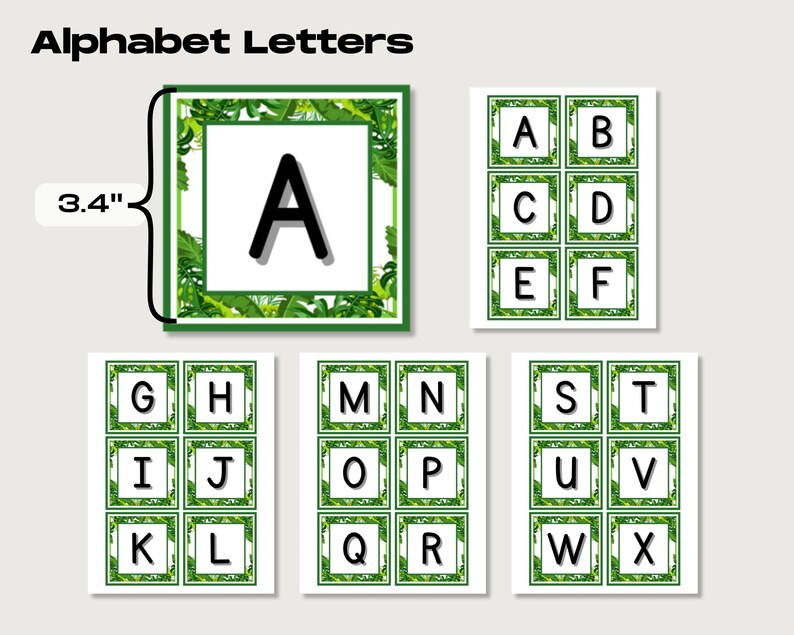 Jungle Word Wall: Editable Classroom Decor (canva Template) - Etsy