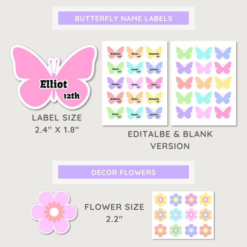 Butterfly Birthday Bulletin Board Kit: Pastel Classroom Decor (digital ...