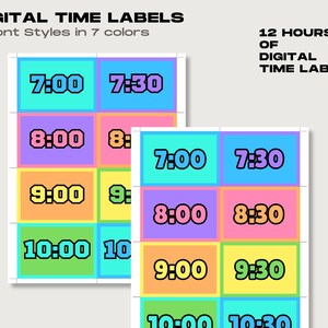 Editable Pastel Class Schedule Display, Printable Today's Schedule ...