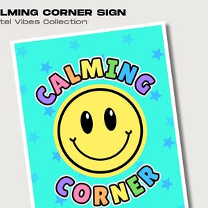 Editable Pastel Calming Corner Posters, Printable Breathing Techniques ...