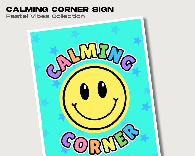 Pastel Calming Corner Posters: Breathing Techniques, Growth Mindset ...