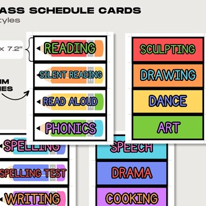 Bright Rainbow Class Schedule, Editable Classroom Schedule Display ...