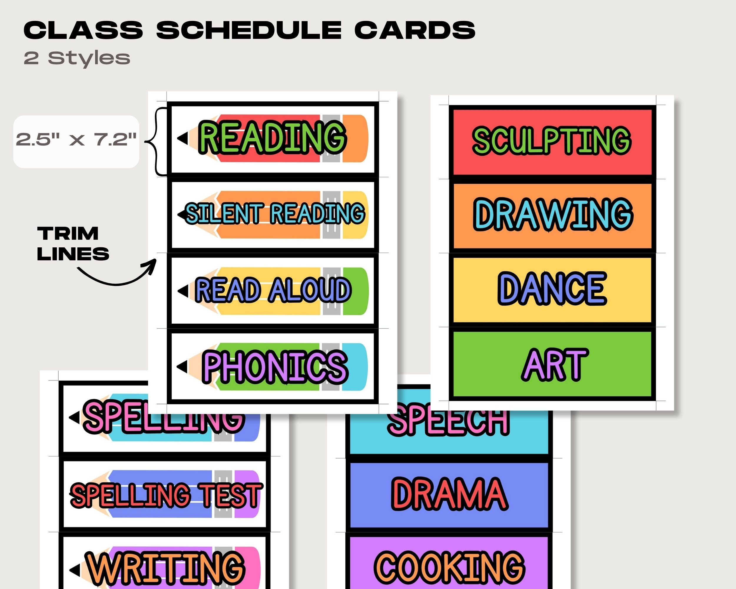 Bright Rainbow Class Schedule, Editable Classroom Schedule Display ...