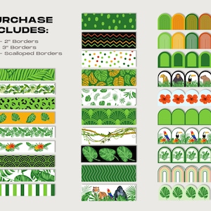 Jungle Borders, Editable Bulletin Boarders, Foliage Borders, Teacher ...