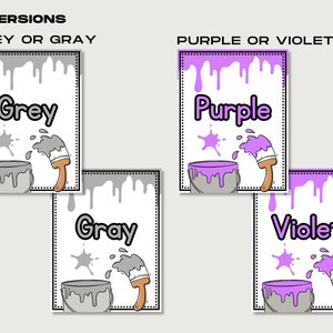 Bright Rainbow Color Posters, Color Flash Cards, Editable Color Posters ...