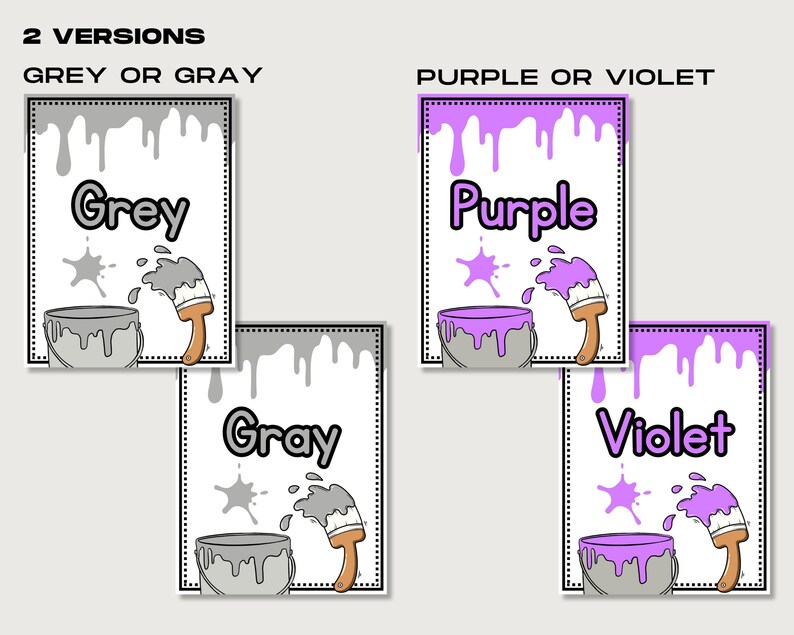 Bright Rainbow Color Posters, Color Flash Cards, Editable Color Posters ...