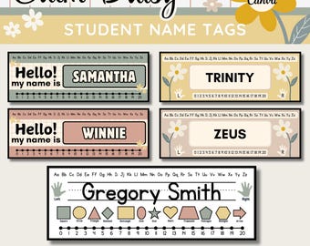 Student Desk Name Labels, Editable Classroom Printables, Student Name ...