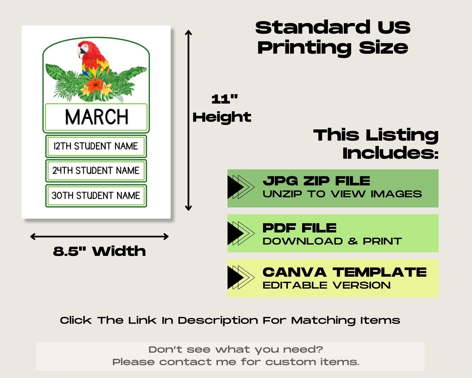 Jungle Animals Birthday Display: Editable Teacher Printable (canva ...