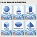 Ocean Theme 2-D and 3-D Shape Posters, Printable & Editable Shape ...