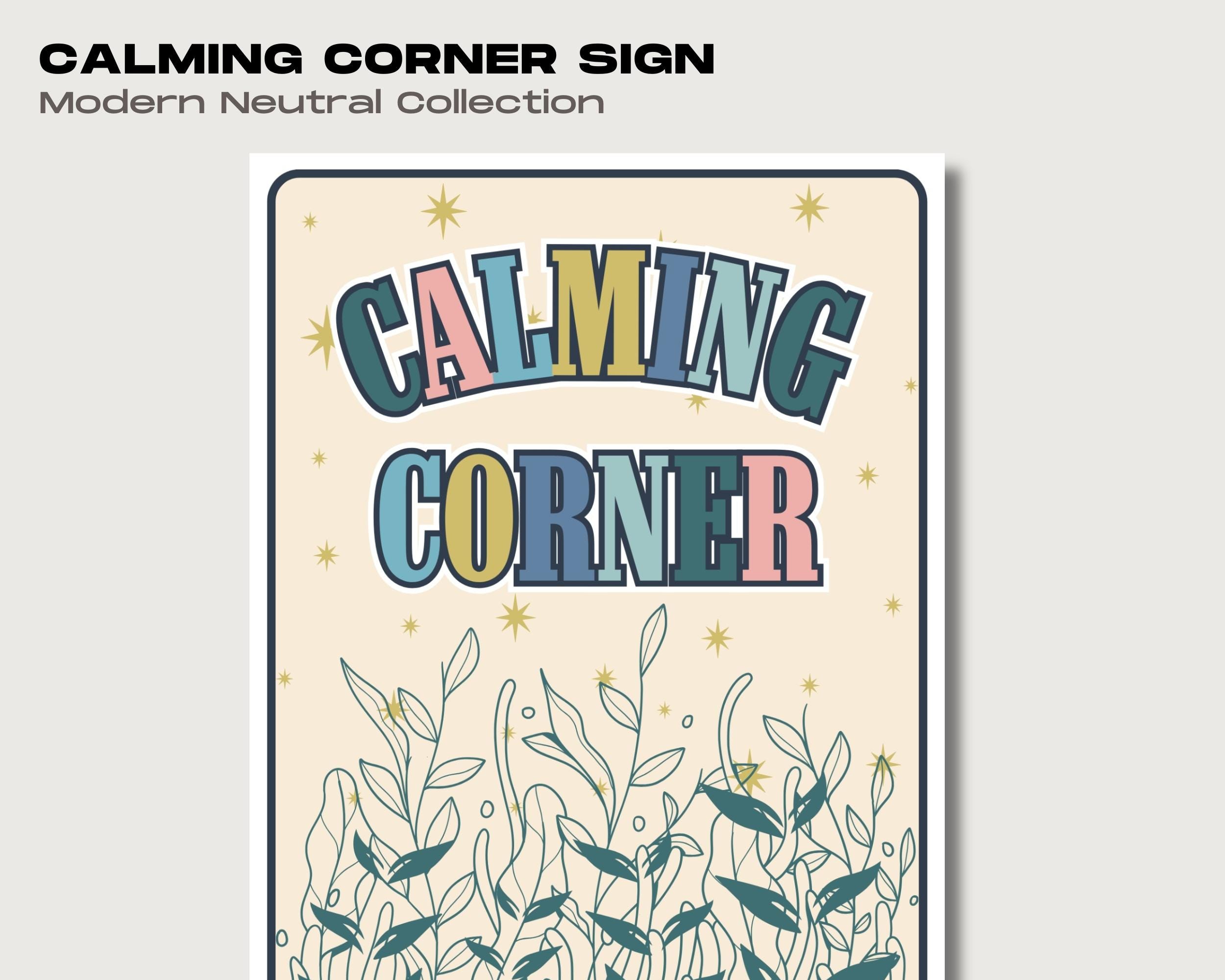 Calming Corner Posters: Modern Neutral Classroom Decor (canva Template ...