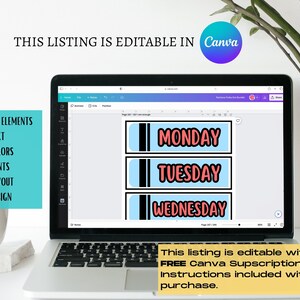 Pencil & Crayon Flip Calendar: Rainbow Classroom Decor (canva Template ...