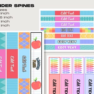 Rainbow Binder Covers Template, Printable Editable Binder Covers ...