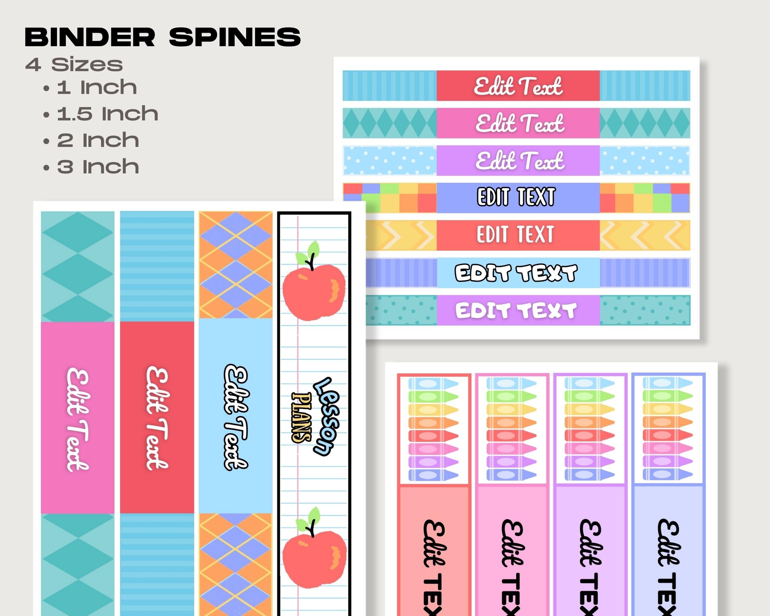 Rainbow Binder Covers Template, Printable Editable Binder Covers ...