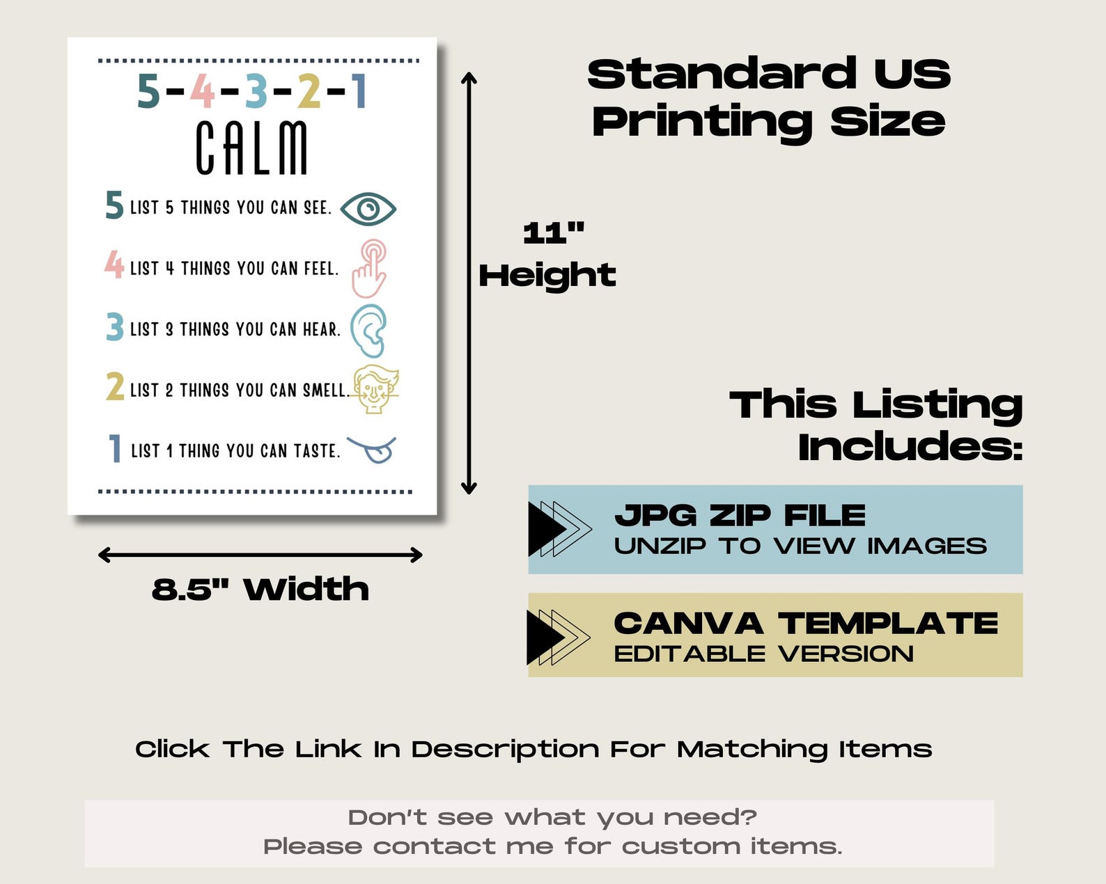 Calming Corner Posters: Modern Neutral Classroom Decor (canva Template ...