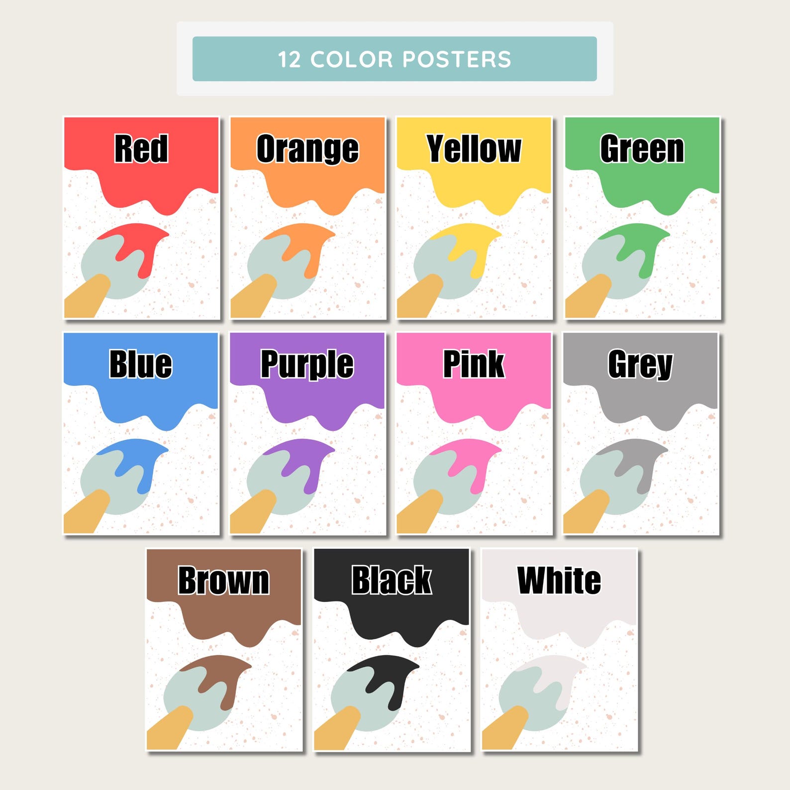 Classroom Color Posters: Crayon Theme, Editable Teacher Decor (digital ...