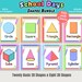 School Theme Shapes Bundle, Printable & Editable 2D Shape Posters, 3D ...