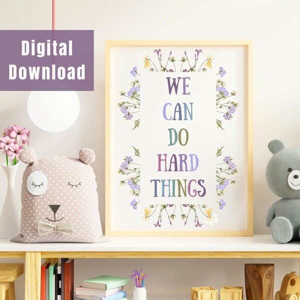 Floral Classroom Poster - Etsy