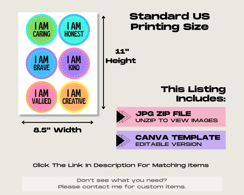 Editable Happy Pastel Affirmation Posters, Printable Kids Affirmation ...