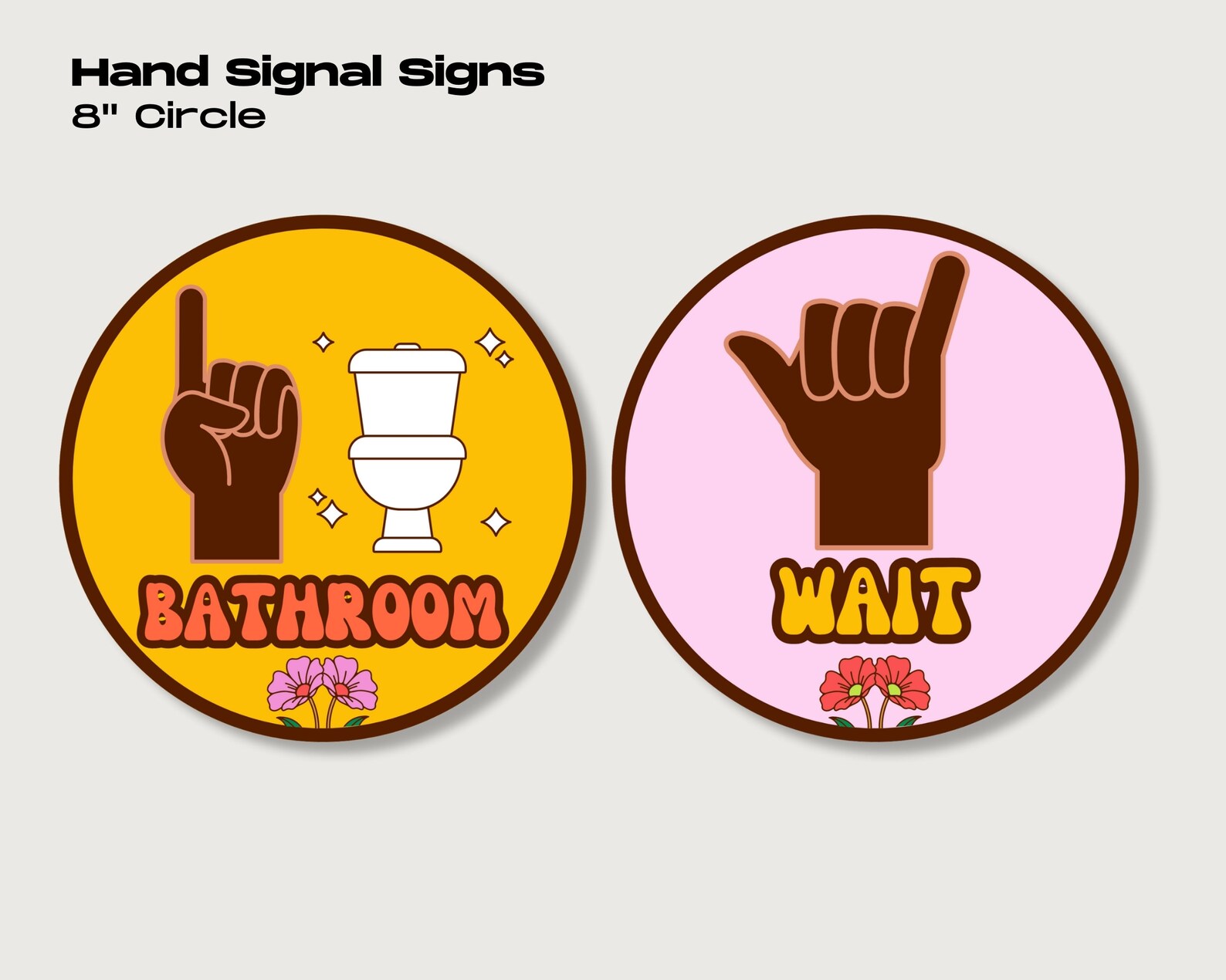 Hand Signal Signs, Printable & Editable Hand Signs, Classroom ...