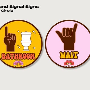 Hand Signal Signs, Printable & Editable Hand Signs, Classroom ...
