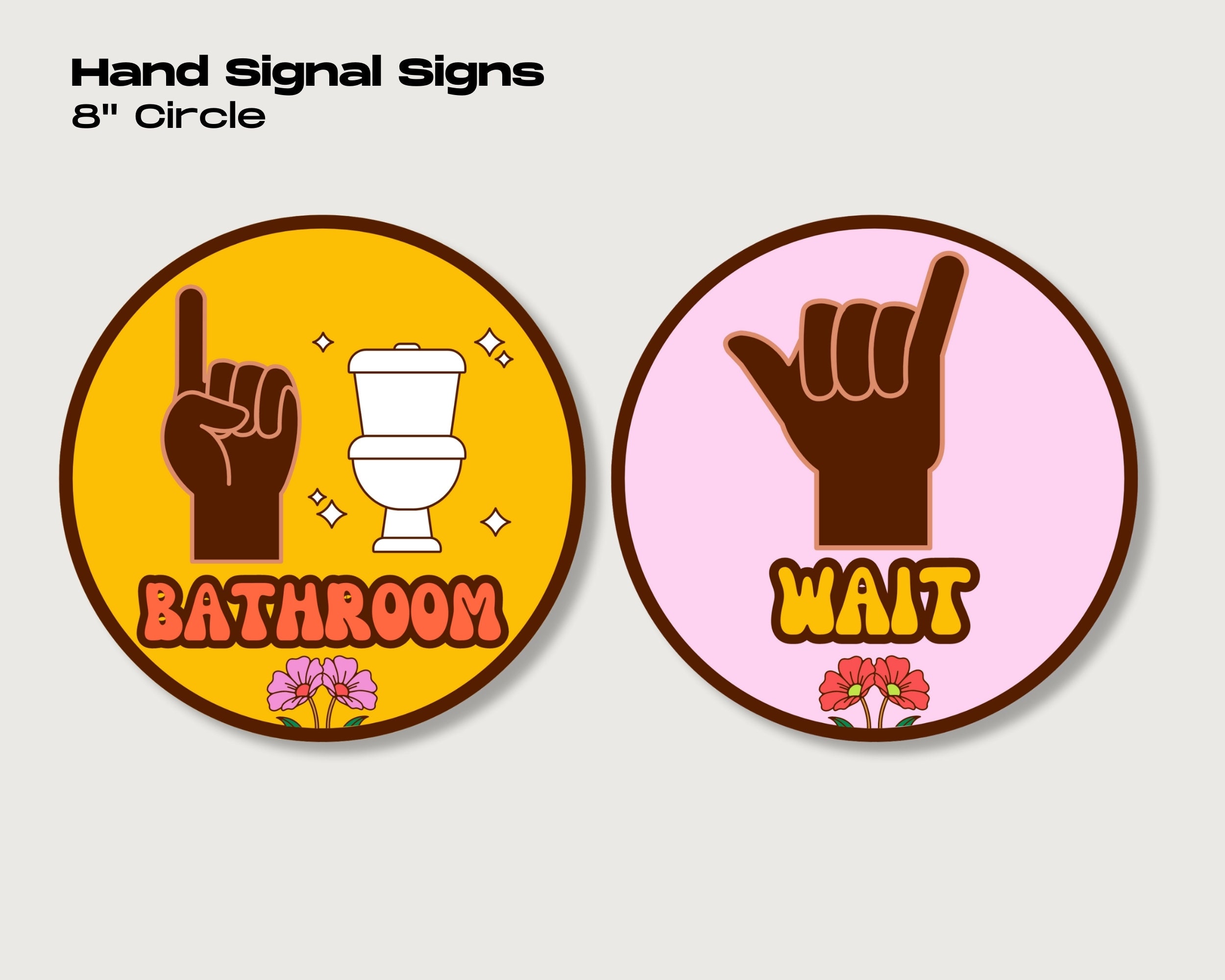 Hand Signal Signs, Printable & Editable Hand Signs, Classroom ...