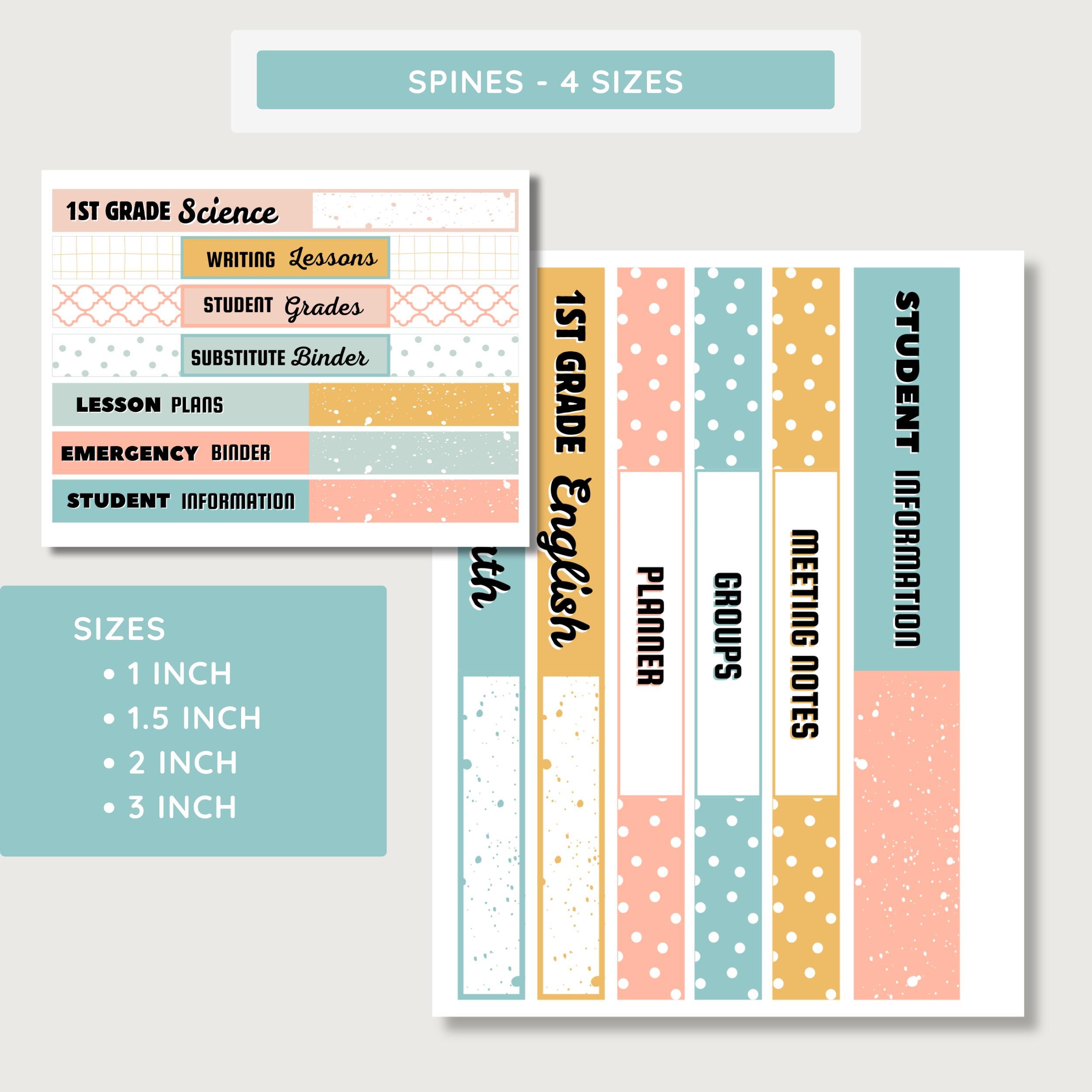 Calm Modern Binder Covers and Spines, Printable & Editable Teacher ...