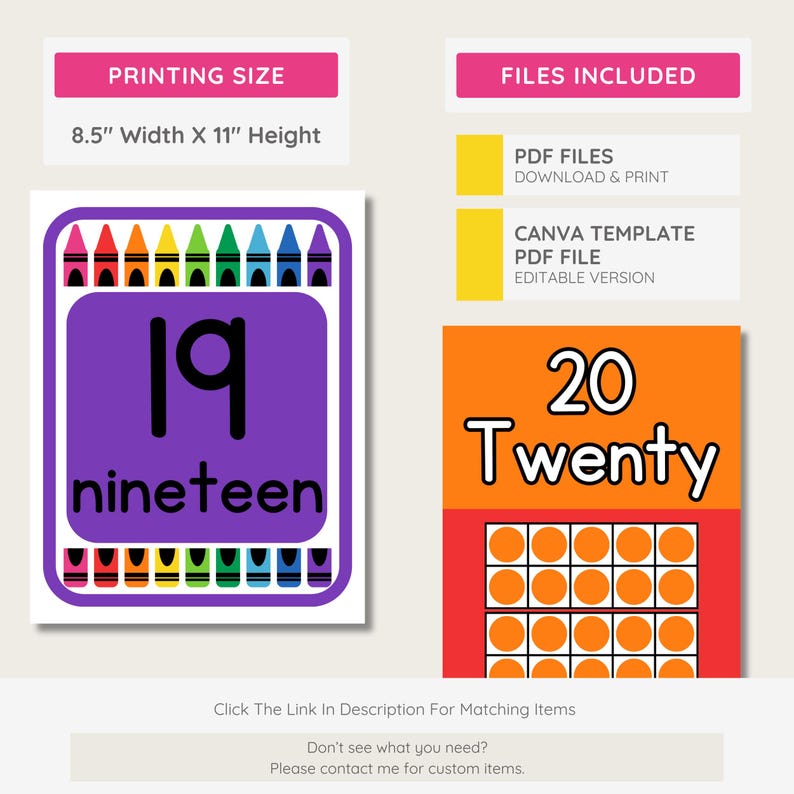 Rainbow Classroom Number Posters: Ten Frame, Skip Counting (canva ...