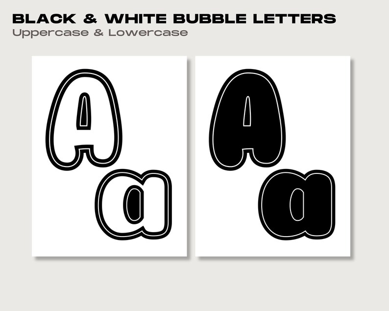 Printable Editable Bulletin Board Letters, Rainbow Bubble Letters, A-Z ...