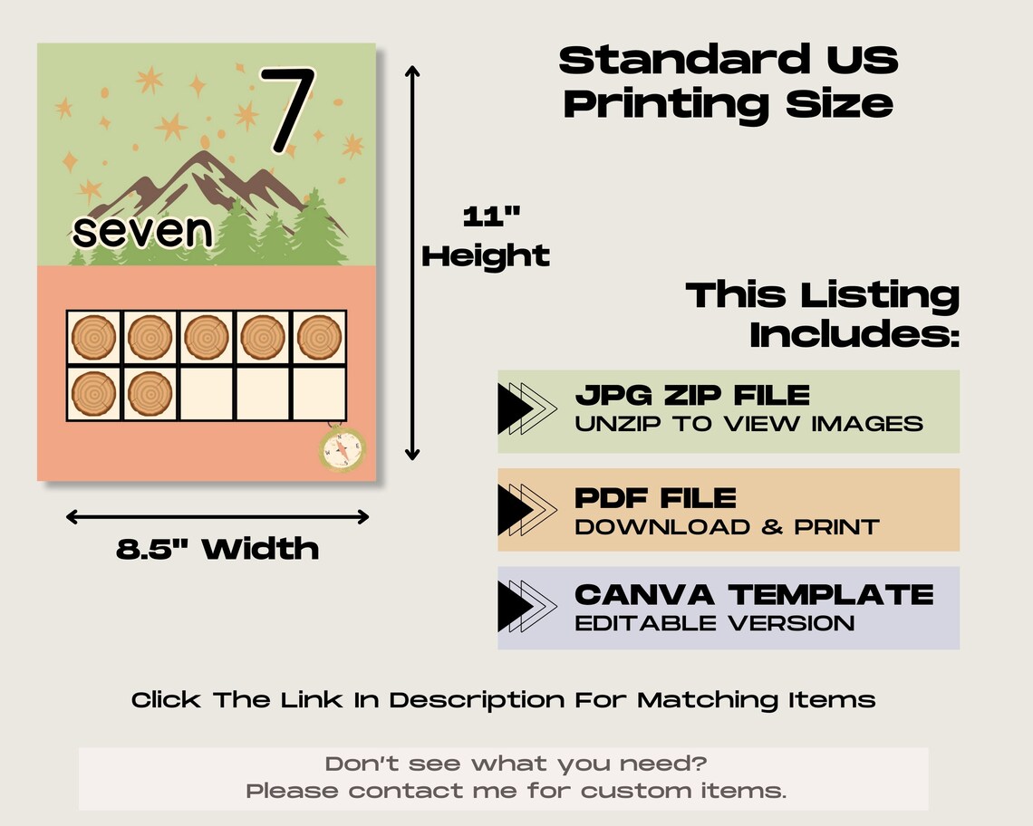 Adventure Number Posters, Printable & Editable Skip Counting, Number ...