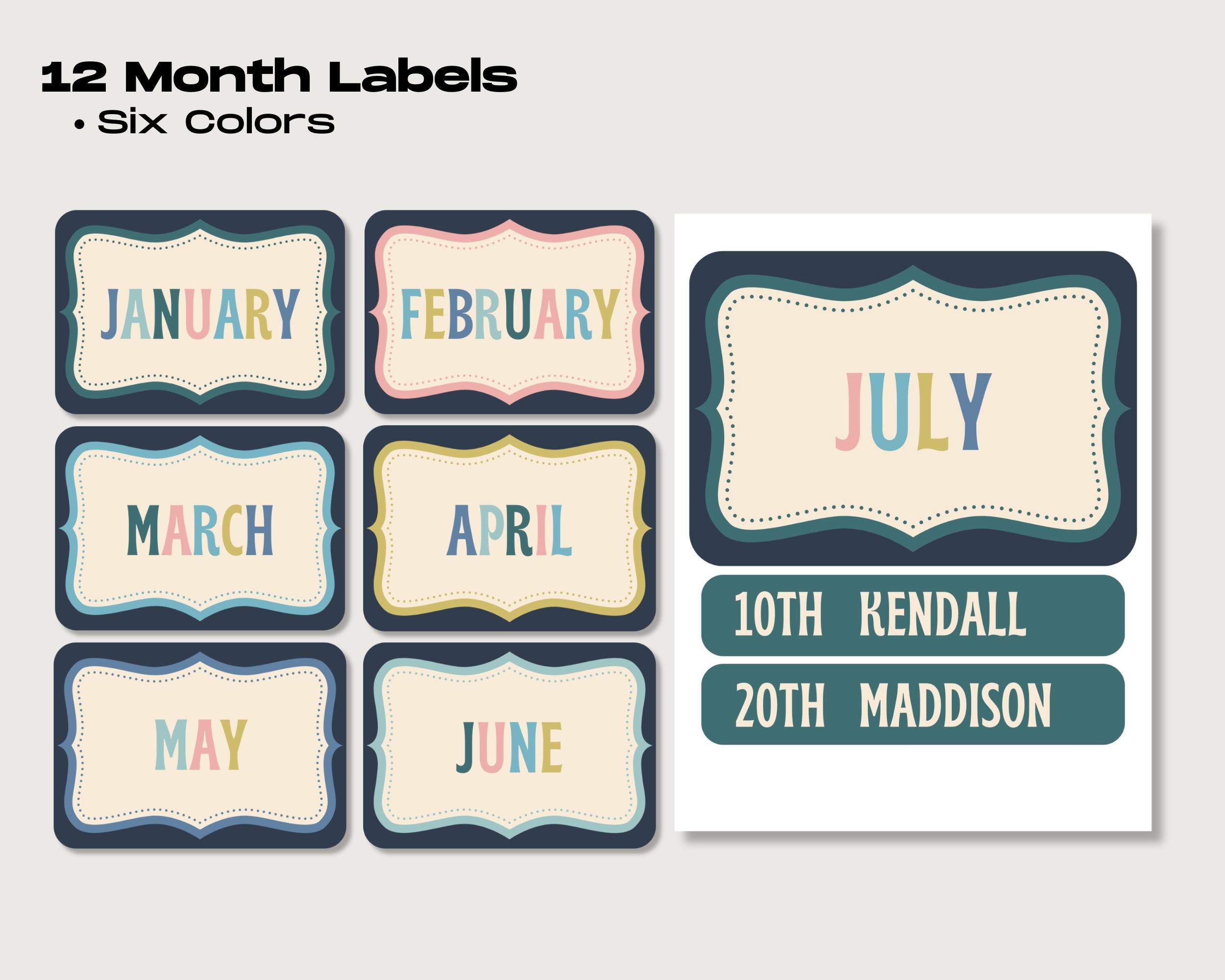 Classroom Birthday Display: Modern Neutral Decor (canva Template) - Etsy