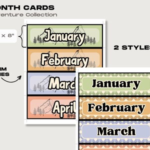 Flip Calendar Display, Printable & Editable Flip Calendar, Adventure ...