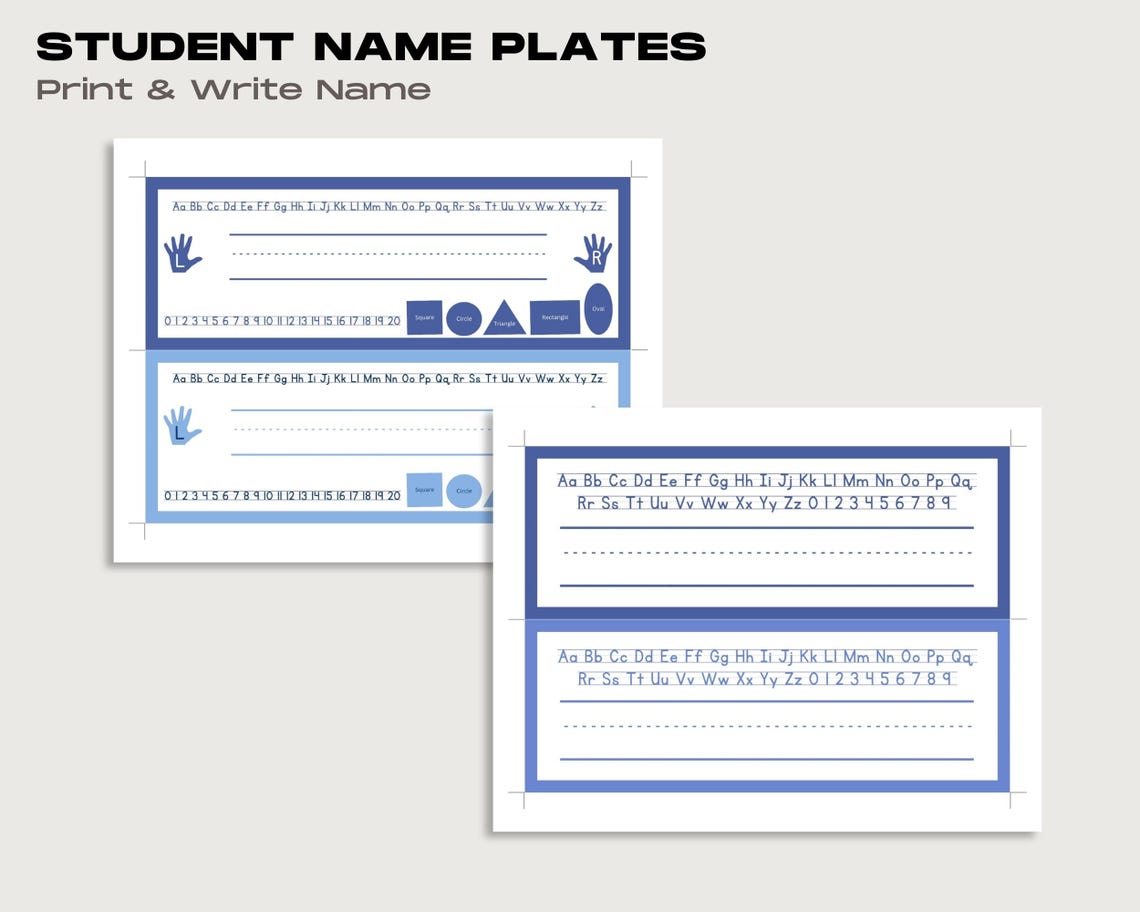 Ocean Theme Student Name Plates, Printable & Editable Classroom Desk ...