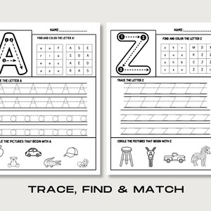 Alphabet Letter of the Week Worksheets, Kindergarten A-Z Letter ...