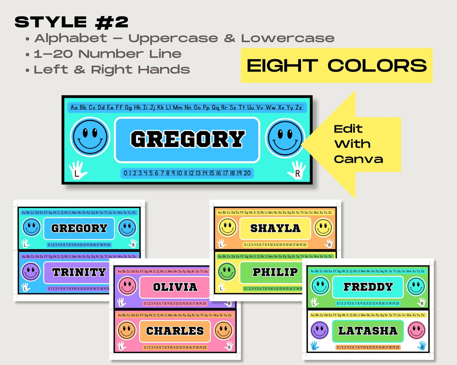 Editable Pastel Student Name Plates, Printable Classroom Desk Tags ...