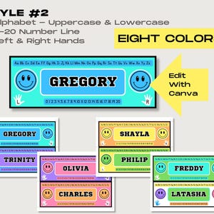 Editable Pastel Student Name Plates, Printable Classroom Desk Tags ...