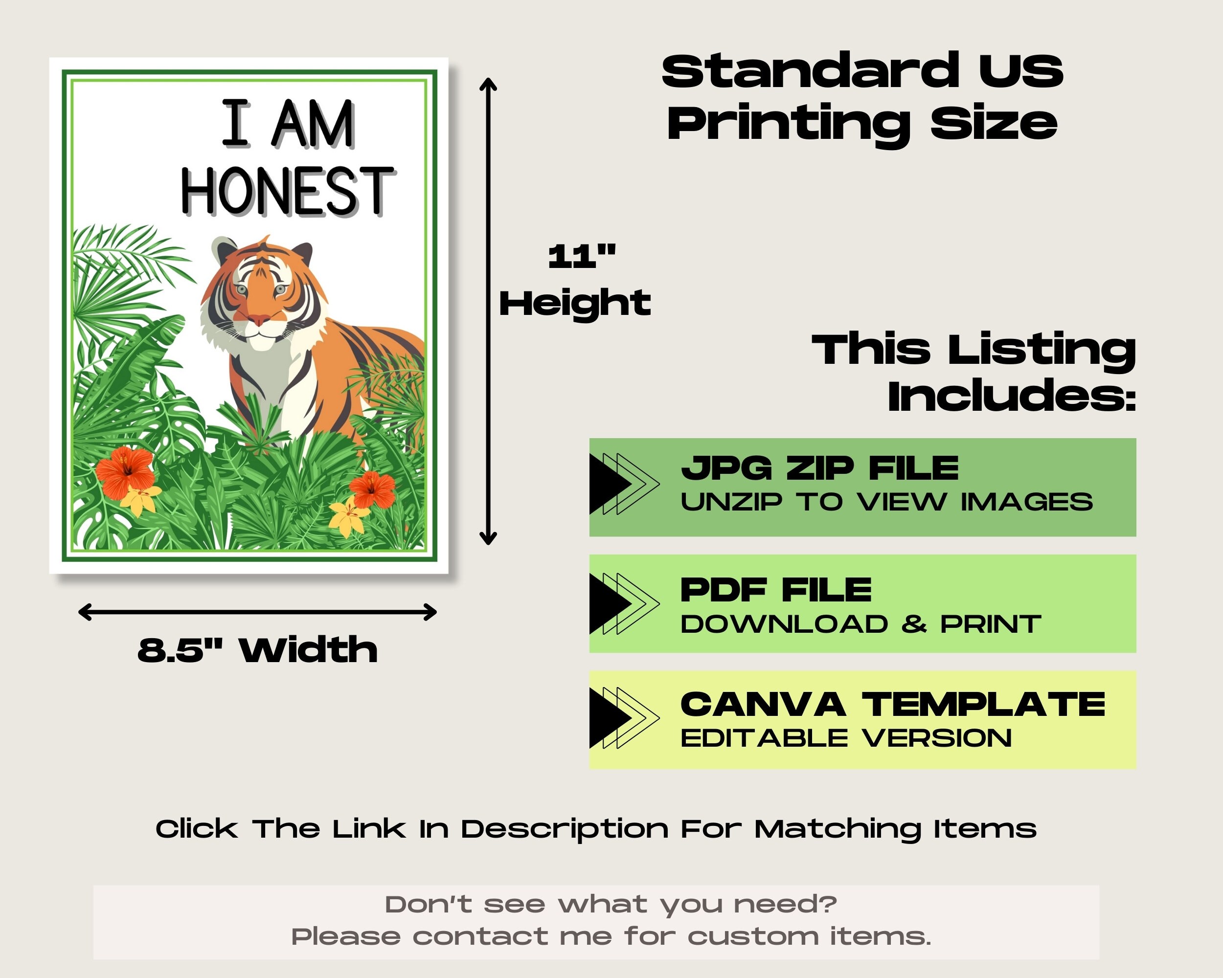 Jungle Affirmation Bundle, Classroom Affirmation Station, Editable ...