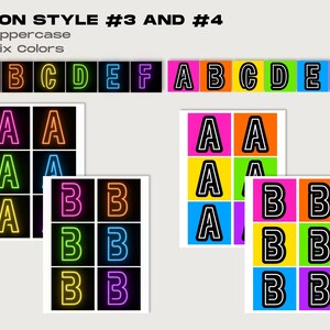 Neon Party Bulletin Board Kit: Editable Letters, Borders, Banners ...