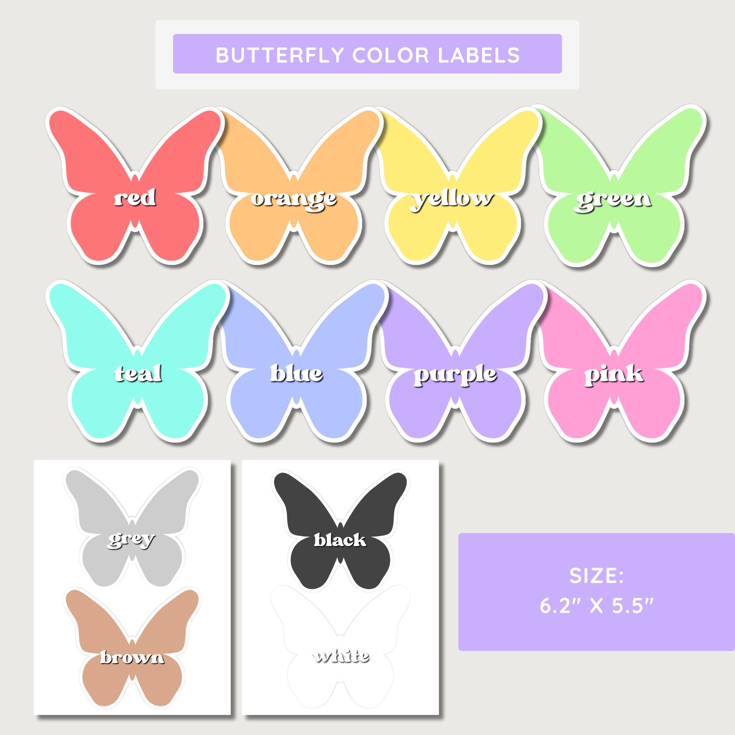 Butterfly Color Posters: Classroom Decor Theme (digital Download) - Etsy