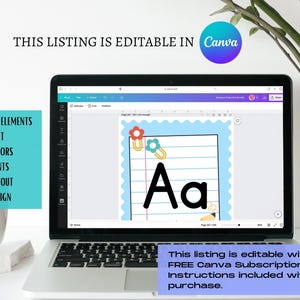 School Supply Alphabet Posters, Printable & Editable A-Z Classroom ...