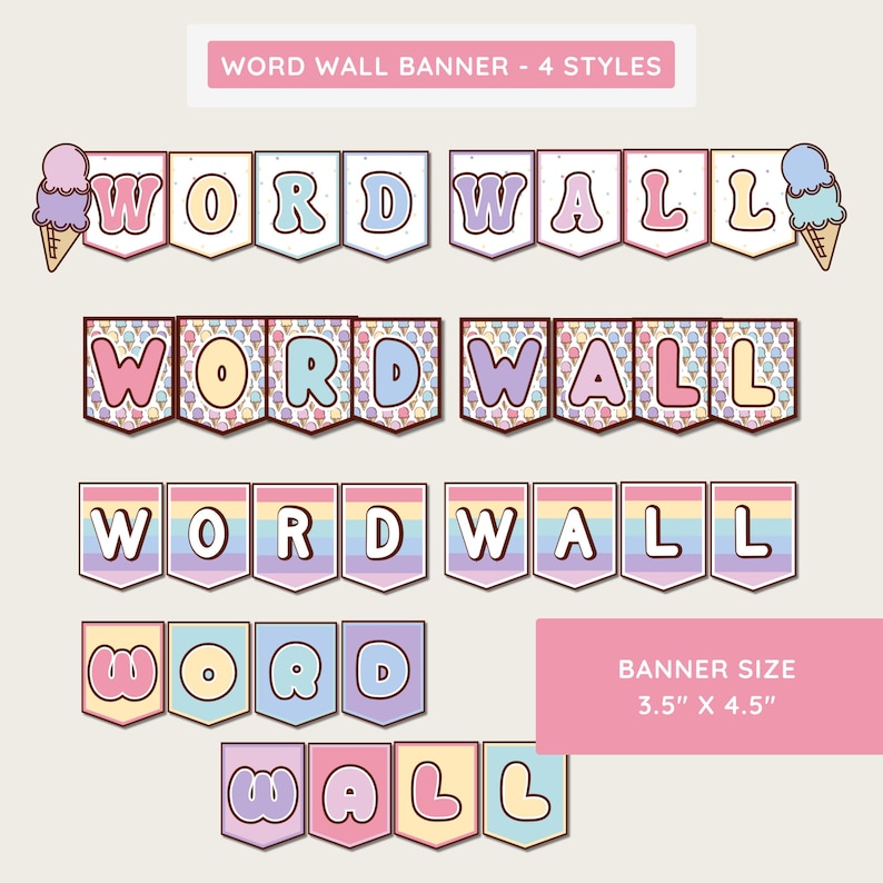 Classroom Word Wall Display, Printable & Editable Word Wall Bundle ...