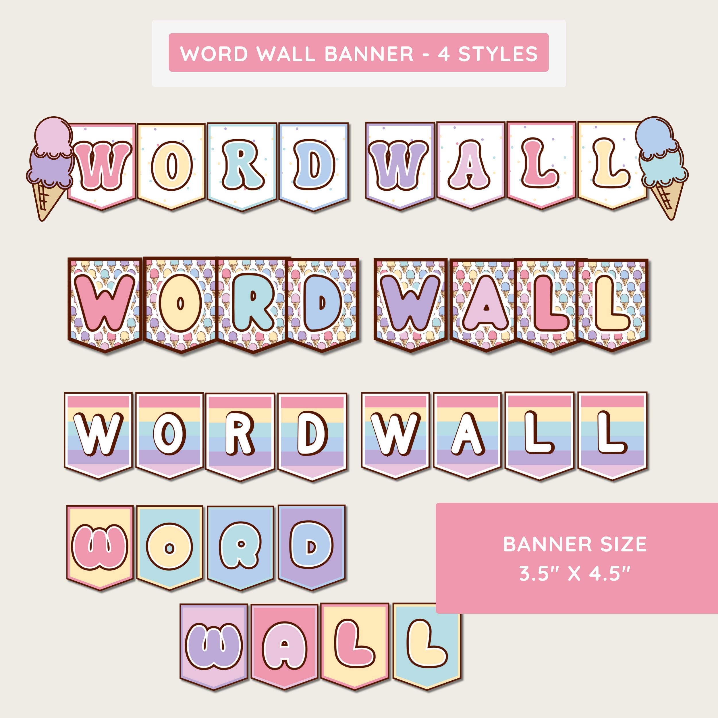 Classroom Word Wall Display, Printable & Editable Word Wall Bundle ...