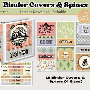 Printable & Editable Binder Covers and Spines, Classroom Organization ...