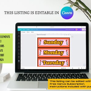 Groovy Flip Calendar, Printable & Editable Flip Calendar, Sight Words ...