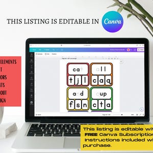 Three Letter Sight Words Match & Clip, Printable Kindergarten Sight ...